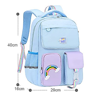 Pink Unicorn Backpack For Girls, Large Capacity Waterproof Bookbag Multifunction Casual Daypack Laptop Travel Bag For Teens