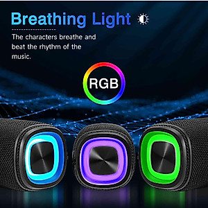 UrbanX Scorpio Series Bluetooth Speaker, IPX6 Waterproof Speakers HD Surround Sound with Punchy Bass, True Wireless Pairing, BT5.3, Portable Speaker for OnePlus Ace 2V - Black