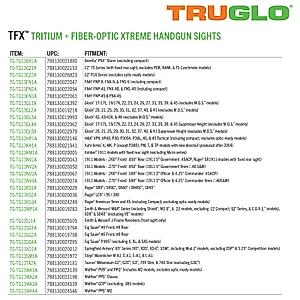 TRUGLO TFX Suppressor High Set for Glock (TG13GL5A)