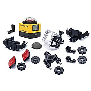 Kodak PIXPRO SP360 Action Cam with Explorer Accessory Pack, 1080p