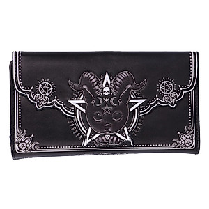 Nemesis Now Embossed Purse, Gothic Wallet, 18.5cm - Pawzuph Cat