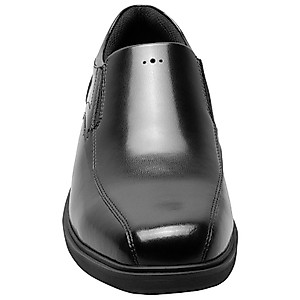 Nunn Bush Men's PRO Bicycle Toe Slip-On with KORE Slip Resistant Comfort Technology Loafer, Black, 9