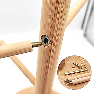 TREES & BREEZE Mug Holder, Coffee Cup Holder for Counter, Mug Tree, Wooden Mug Stand