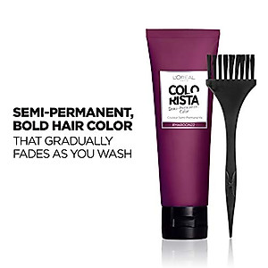 L'Oreal Paris Colorista Semi-Permanent Hair Color for Brunette Hair, Maroon