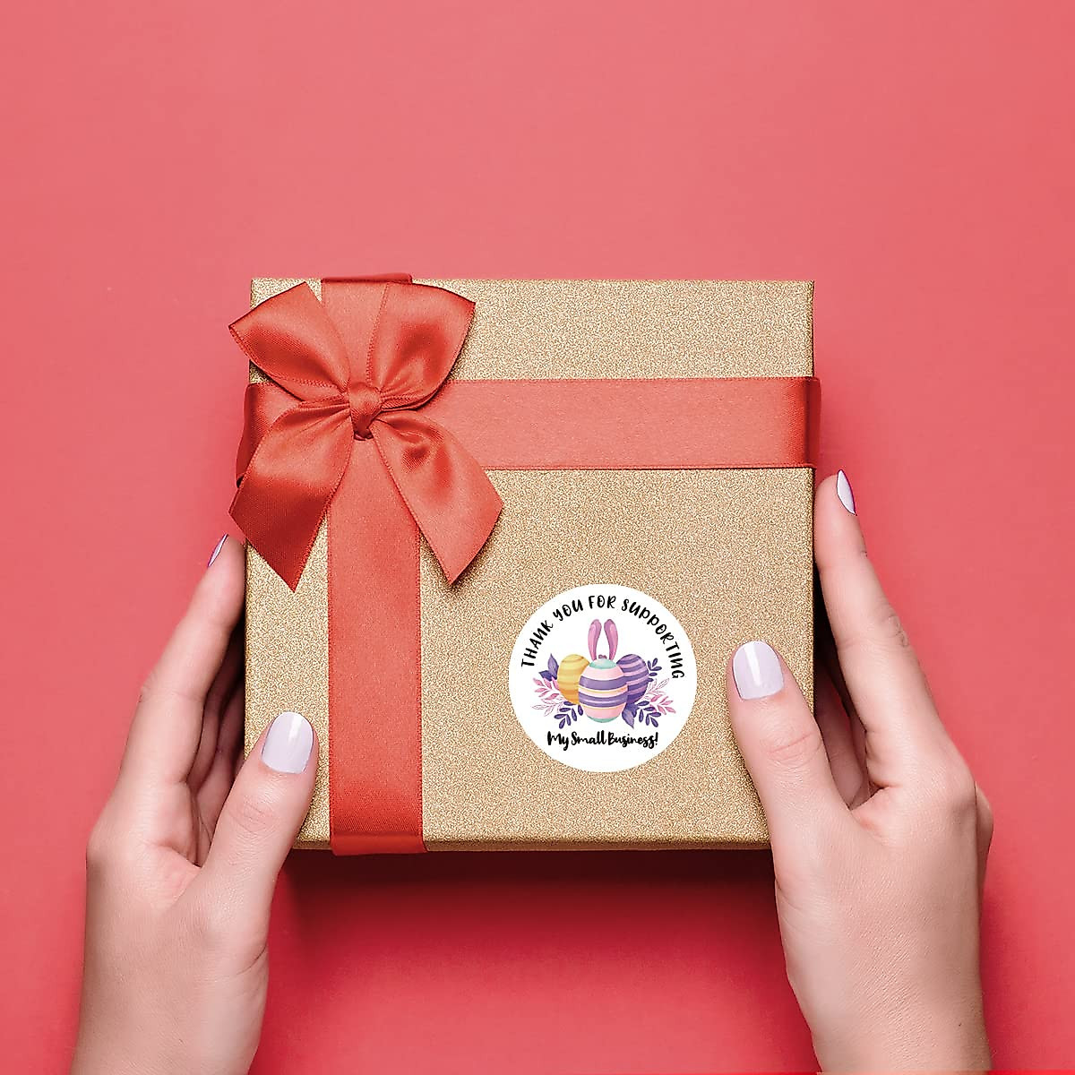 240PCS Thank You for Supporting Easter Stickers,Cute Small Business Envelopes Stickers for Handmade Goods Business Packages,Easter Day Theme Small Shop Business Stickers for Envelopes Seals