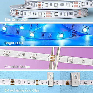 Govee Smart LED Strip Lights, 32.8ft WiFi LED Light Strip with App and Remote Control, Works with Alexa and Google Assistant, Music Sync Lights for Bedroom, Kitchen, TV, Party ( 2 Rolls of 16.4ft)