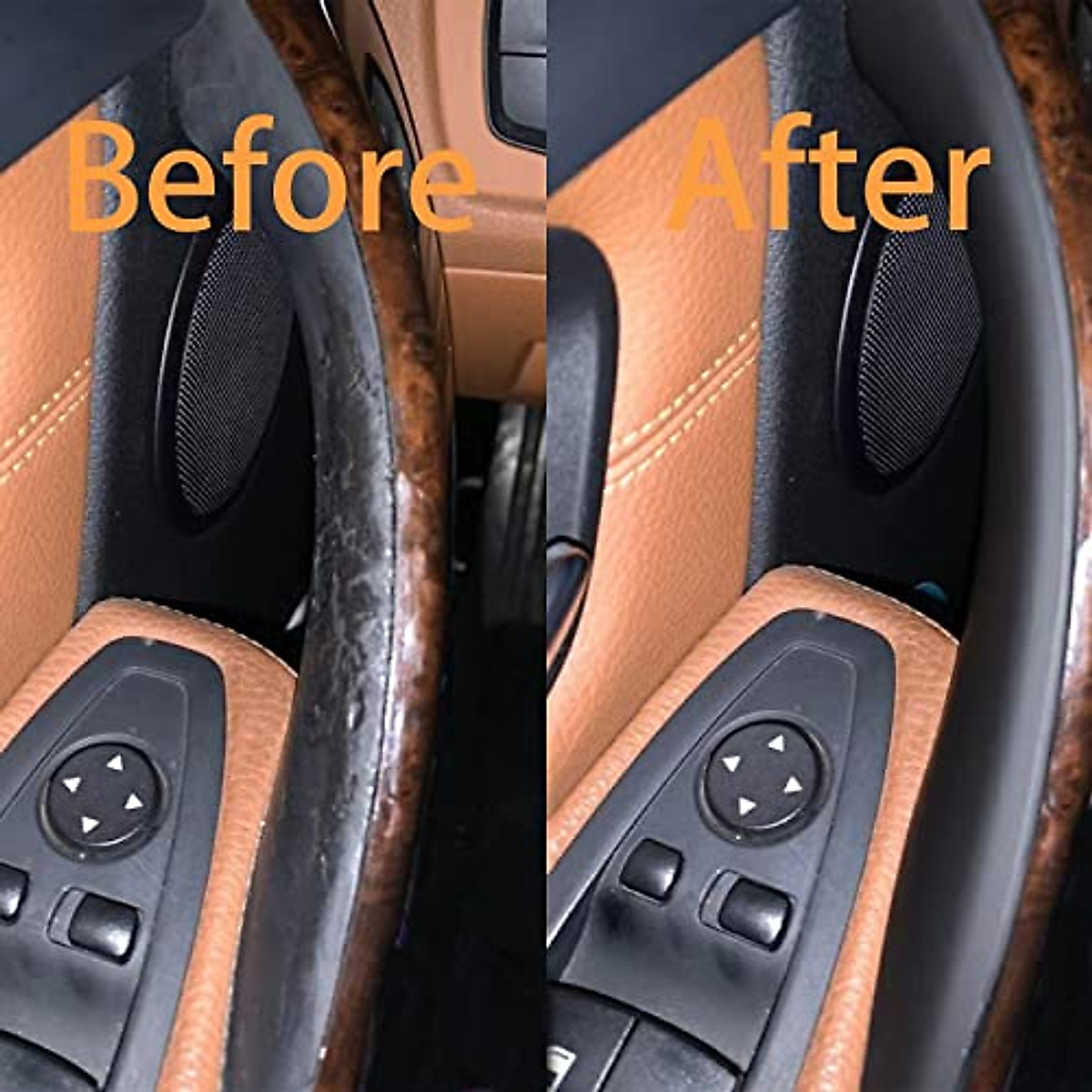 WEILEITE Front Interior Inner Inside Door Pull Handle Grab Cover Fit for BMW 320,328,330,335,M3 F30/F31/F34/F80 2012-2018 and 418,420,428,430,435,M4 F32/F33/F36/F82/F83 2014-2017 Replace 51417279311