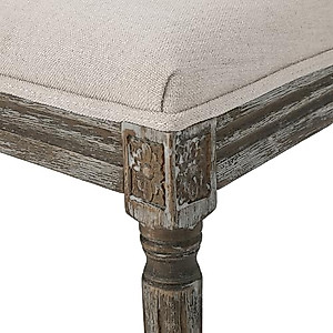 Christopher Knight Home Ledger Traditional Fabric Dining Chairs, 2-Pcs Set, Wheat / Dark Brown