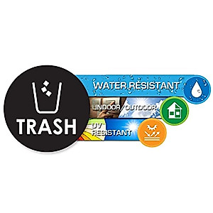 Recycle and Trash Can Sticker - 4"x4" Black & White Round Label 4 Pack Set - Organize Kitchen & Office Disposal Bins (Pixelverse Design)