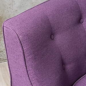 Christopher Knight Home Felicity Mid-Century Fabric Arm Chair, Purple