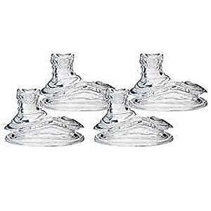 Nuby Super Spout No Spill Replacement Spouts, Clear, 4 count (Pack of 2)