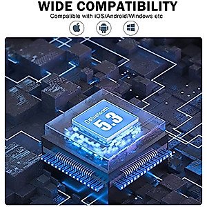 Mudtun Wireless Ear Clip Bone Conduction Headphones Open Ear Earbuds Bluetooth for Windows Android iPhone, Clip On Sport Earbuds Waterproof Outer Headphones for Running Cycling Workout Black