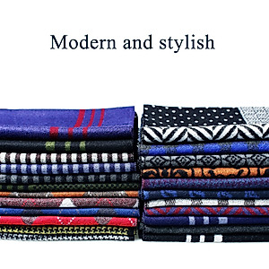 HAWSON Scarf for Women and Men Cashmere Scarves for Winter Soft & Luxurious Unisex Neck Warmer Travel Head Wraps-Red/Navy-Blue - Pure Red