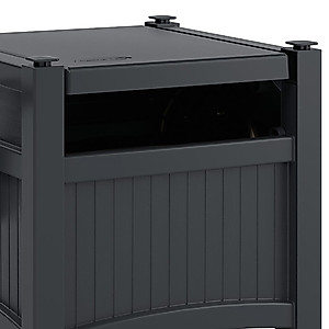 Suncast Hideaway 100 Foot Garden Hose Reel for 5/8 Inch Hoses with Stay Up Lid and Crank Handle for Outdoor Storage, Cyberspace, 2 Pack