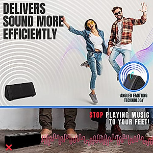 OontZ Upgraded Angle 3 Bluetooth Speaker | Portable Bluetooth Speakers | Powerful 10 Watt Output | 100 Foot Wireless Bluetooth Range | Extended Battery Life | Water Resistant (IPX5)