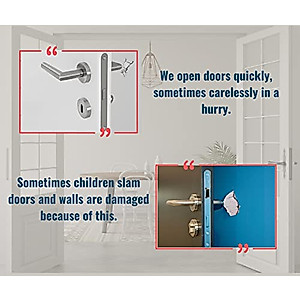 Clear Door Stopper Wall Protector (4 Pcs), Silicone Door Handle Stoppers, Noise Canceling from Door Knobs, Silicone Clear Door Bumper, Door Knob Wall Shield, Shock Absorbent Wall Protector