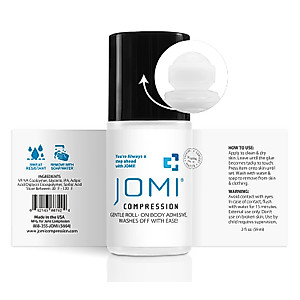 Premium Roll On Body Glue for Skin 1 Pack of Liquid Fashion Tape, Butt Glue for Dancers, 2oz Body Glue for Clothes & Fashion, Sweat Resistant Skin Adhesive, Sock Glue, Wig Glue, Residue Free