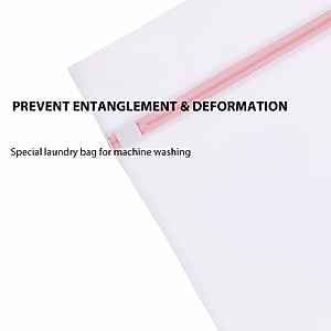 Ubras 3Pcs Special White Dimensionless Mesh Laundry Bag for Underwear & Bra Cleaning and Protection