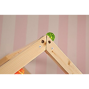 Bestmart INC Toddler Montessori Floor Bed, Twin Size House Bed Frame for Kids Floor Bed Children Bedroom Furniture, Pine Wood Non-Toxic
