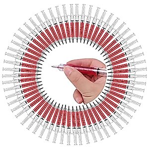 SunAngel Syringe Pen Nurse Pen Writes In Black Ink, For Boys And Girls, Imaginary Doctor Play, School Supplies(Red, 60PCS)