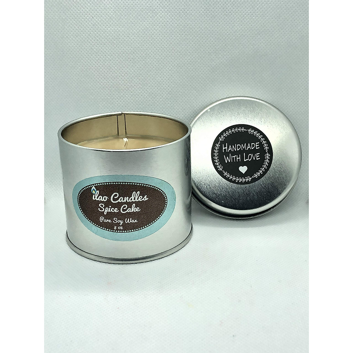 Spice Cake 8 oz Tin Jar Pure Soy Wax Candle Hand Poured in the USA