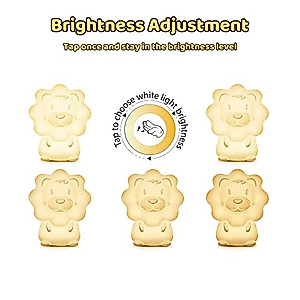 JADENS Cute Night Light for Kids – Paint Free Silicone Lion LED Nightlight, Nursery Lamp with Timer, for Toddler, Baby, Girls, Boys, Children Gift, Bedroom