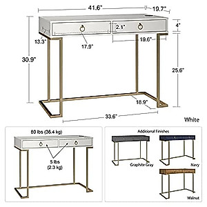 Ameriwood Home Writing Desk, White