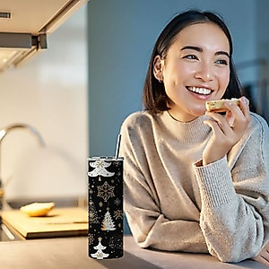 Medpol Christmas Tree insulated tumblers，Christmas Tree coffee cup Gift，Christmas Tree Drinking Glasses-Tea Cup-Coffee Mug tumbler with lid and straw 20 oz insulated tumbler cups