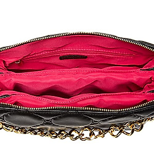 Betsey Johnson womens Betsey Johnson Unchained Heart Crossbody Bag, Black, One Size US