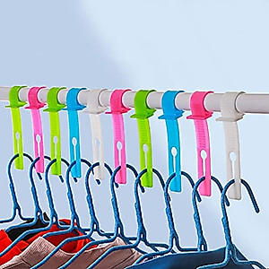 Cabilock 40Pcs Windproof Scratch Hanger Hook Clothes Drying Rack Fixed Buckle Rope Hanging Clothesline Windproof Hanger for Indoor Outdoor