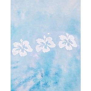 Remidoo Women's Casual Crewneck Short Sleeve Flowers Print Tie Dye Oversized Graphic Top T-Shirt Three Flowers Large