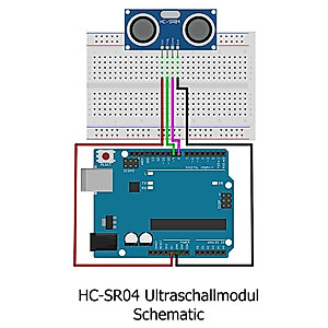 CUQI Ultrasonic Module Distance Measuring Sensor Module Kit, Transmitter and Receiver Module Compatible with DIY Robot Car/Raspberry Pi 4B, 3B+, 3B (4PCS)…