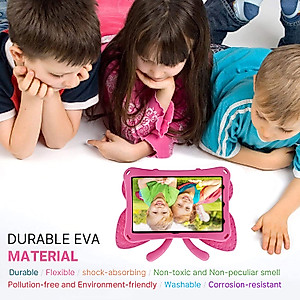 JGY iPad 10 2022 Kid Case iPad 10th Gen 10.9 Pretty Butterfly Case for Kids Girl EVA Foam Full Cover iPad 10 Kids Case with Stand Shockproof Rugged Case for Kids Toddler Boys (Rose)