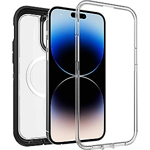 OtterBox Defender XT Case for iPhone 14 Pro Max with MagSafe, Shockproof, Drop Proof, Ultra-Rugged, Protective Case, 5X Tested to Military Standard, Clear/Black - Non-Retail Packaging