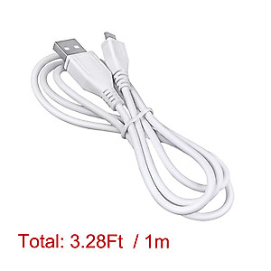 ABLEGRID 3.3ft White for Sony PlayStation 4 PS4 Controller Micro 5Pin USB Charging Charger Cable Cord