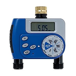 Orbit 27133 2-Outlet Hose Watering Timer (2 Outlet Brass) - Dual Outlet Timer for Efficient Garden Irrigation
