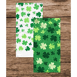 Celebrate St. Patrick's Day Together Shamrock Melody Cotton Kitchen Dish Towels, 2-Pack