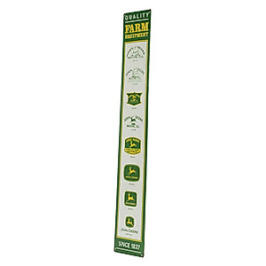 Open Road Brands John Deere Logo Evolution Vertical Embossed Metal Sign - Vintage John Deere Sign for Garage or Man Cave