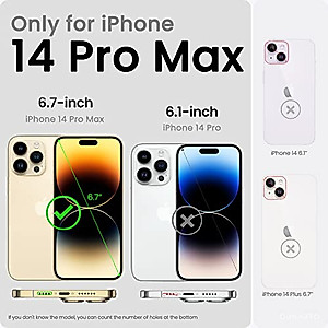 ORNARTO Designed for iPhone 14 Pro Max Case with 2 Pack Screen Protector, Liquid Silicone Full Cover, Shockproof Protective Gel Rubber Phone Case, 6.7 inches, Starlight