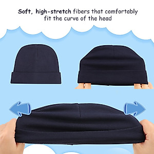 BQUBO Newborn Baby Hats and Mittens Sets Infant Boys Girls Cotton Beanie Gloves Newborn Hospital Caps for 0-6 Months