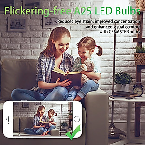 CFMASTER A25 LED Light Bulb, 150-200 watt Equivalent Light Bulbs, 23W 5000K Daylight LED Bulbs, 2500 Lumens, Bright White LED Bulb, E26 Base for Indoor and Outdoor, Energy Efficient ETL Listed, 6-Pack