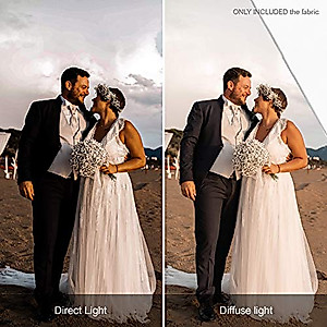 LimoStudio (Large) 20 x 5 feet / 6.1 x 1.52 Meters / 240 x 60 Inches Light Diffuser, Soft Nylon Silk Seamless White Diffusion Fabric, DIY Softbox Light Box Tent for Professional Photo Studio, AGG2514