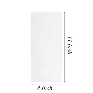 Tendwarm 100 Pcs 4x11 Inch Clear Long Candy Cello Cellophane Treat Bags with 7 Mix Colors Twist Ties Perfect for Birthday Favor Candles Pretzel Icy Candy Popsicle