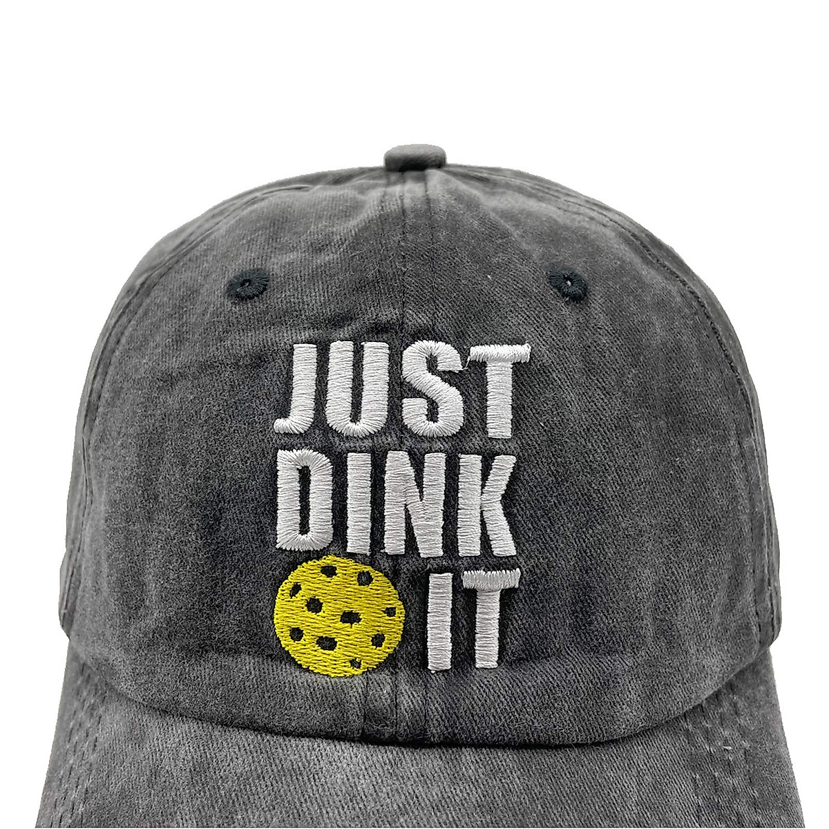 NVJUI JUFOPL Embroidered Pickleball Hat, Pickleball Gifts Accessories, Pickle Ball Hats, Baseball Cap for Men and Women Black