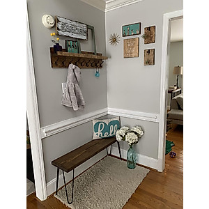 Coat Rack with Shelf (Choose your Length) Towel RackEntryway Organizer Wall Mounted