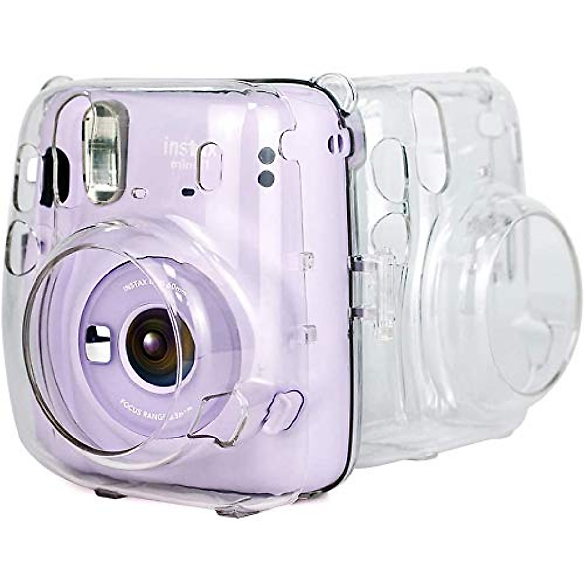 Fujifilm Instax Mini 11 Camera with Clear Case, Films and Stickers Bundle (Lilac Purple)