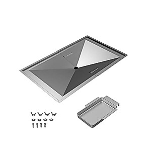 AJinTeby Grill Drip Pans Adjustable Grease Tray Set Fit for Nexgrill, DynaGlo, Uniflame, BHG, Backyard, Kenmore and Other Grills -Professional Parts (26")