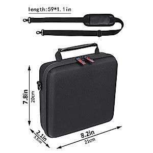 Khanka Hard Travel Case Compatible with DJI Osmo Mobile 6 Smartphone Gimbal Stabilizer, DJI OM Fill Light Phone Clamp, Case Only