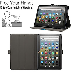Viclowlpfe Amazon Kindle Fire HD 8 and Fire HD 8 Plus Tablet Case (12th/10th Generation, 2022/2020 Release), Slim Fit Lightweight Leather Smart Tablet Case with Auto Wake/Sleep, Bird