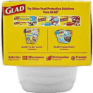 GladWare Home Mini Round Food Storage Containers, Small Food Containers Hold 4 Ounces of Food, 8 Count Set | With Glad Lock Tight Seal, BPA Free Containers and Lids